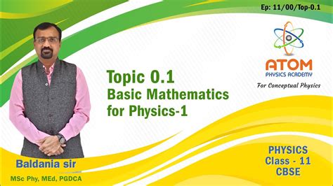 Basic Mathematics For Physics 1 Std 11 And 12 Ncert Jee And Neet