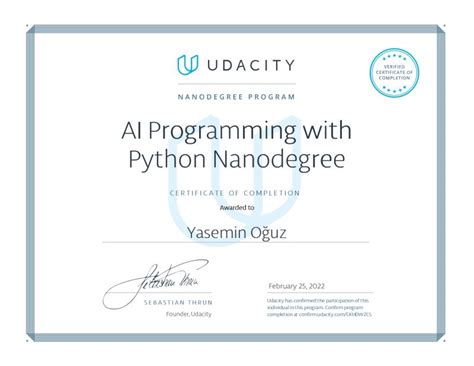 Yasemin Oğuz On Linkedin I Am Happy To Share That I Have Completed Ai Programming With Python