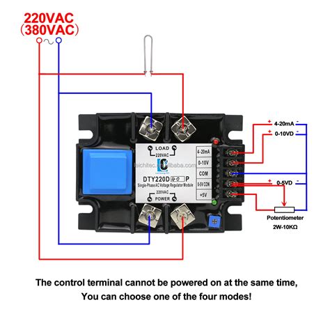 220v ssr 4 20ma 0 10v potentiometer control 40a ssr 0 5vdc voltage