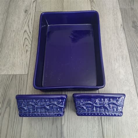 Temptations By Tara Kitchen Temptations Large Casserole Only 2 Small Ramek Sold Already Blue