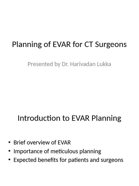 Professional Evar Presentation Pdf