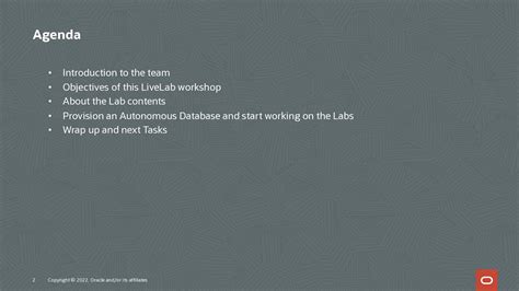 Hands On Lab Introduction To Oracle Machine Learning For Python On Autonomous Database