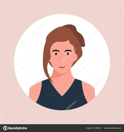 Circle Avatar Portrait Women Various Races Hairstyles Collection User Profiles Stock Vector By