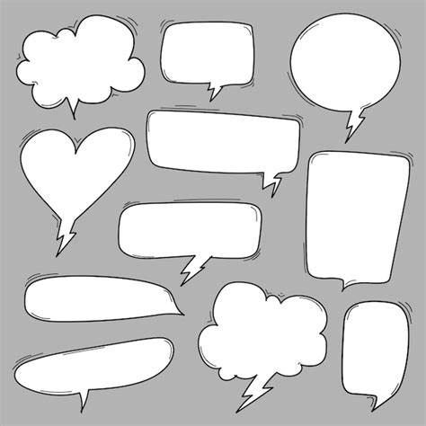 만화 연설 거품의 벡터 일러스트 레이 션 프리미엄 벡터