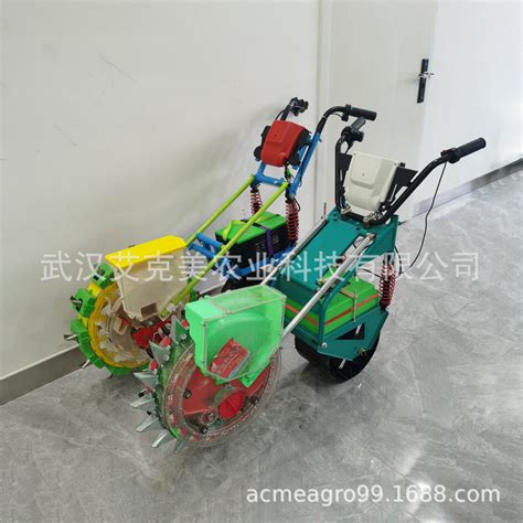 手推电动播种机花生玉米豆类谷子高粱菜籽点播器电动施肥播种机 阿里巴巴