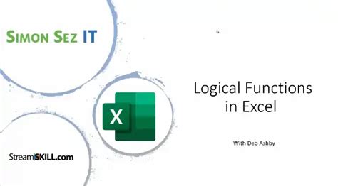 Recorded Webinar On 7 Important Logical Functions In Excel