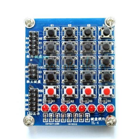4x4 matrix array keyboard 16 key switch keypad 8 led ubuy india