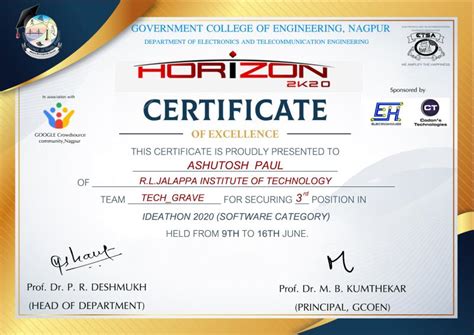 Ashutosh Paul On Linkedin Connections 3rd Electronics Telecommunication Certificate Hackathon