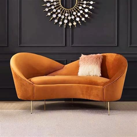Small Curved Couch Topeka Small 2 Seater Sofa In Cobalt Blue Pax