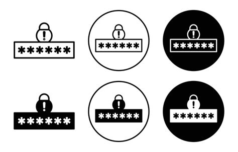 Wrong Password Code Icon Logo Collection Set 47418979 Vector Art At