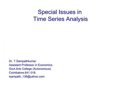 Issues In Time Series Econometrics Pps Stocks And Bonds Personal