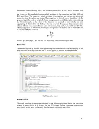 A NOVEL DNA ENCRYPTION SYSTEM USING CELLULAR AUTOMATA PDF