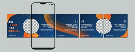 Set Of Carousel Post Template Editable Carousel Post Social Media