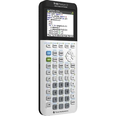Texas Instruments Ti83 Premium Ce Python Calculadora Científica De Bolsillo Negro Blanco