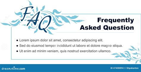 Template Of Design For FAQ Stock Vector Illustration Of Idea 47408894