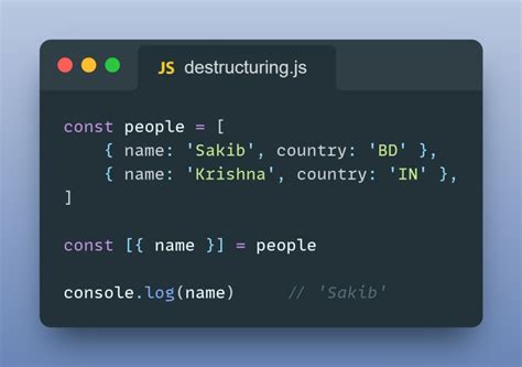 Wayne Parkes On Linkedin Combined Array And Object Destructuring Is A