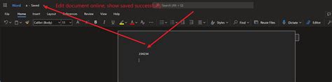 When Editing A Document Online In Sharepoint Or Onedrive The Document Shows That It Was Saved