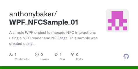 GitHub Anthonybaker WPF NFCSample 01 A Simple WPF Project To Manage