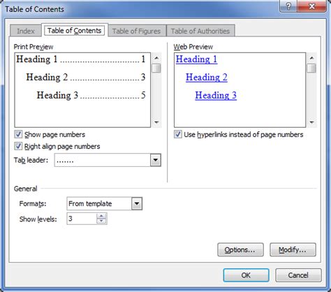Table Of Content Editing Window Download Scientific Diagram