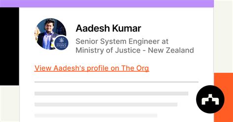 Aadesh Kumar Senior System Engineer At Ministry Of Justice New Zealand The Org