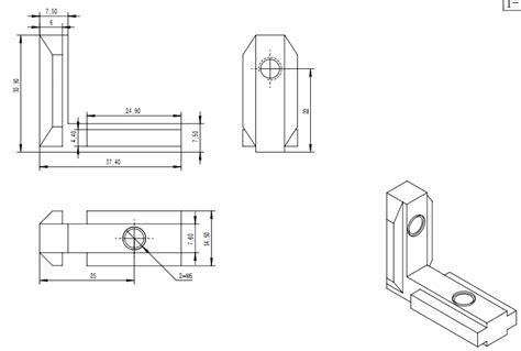 Internal Corner Bracket 45 Series M8 Gap Engineering
