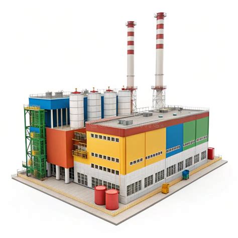 Colorful Factory Model Stock Illustration Illustration Of Concept