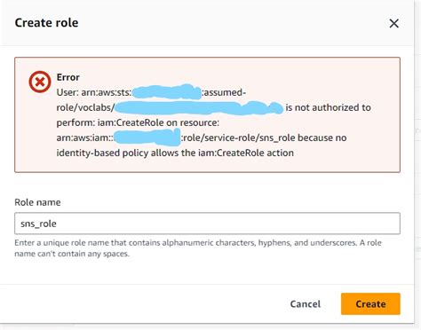 create role error iam createrole aws re post