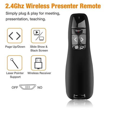 R400 2 4gh Usb Wireless Presenter Red Laser Pointer Remote Control Presentation Ppt Shopee