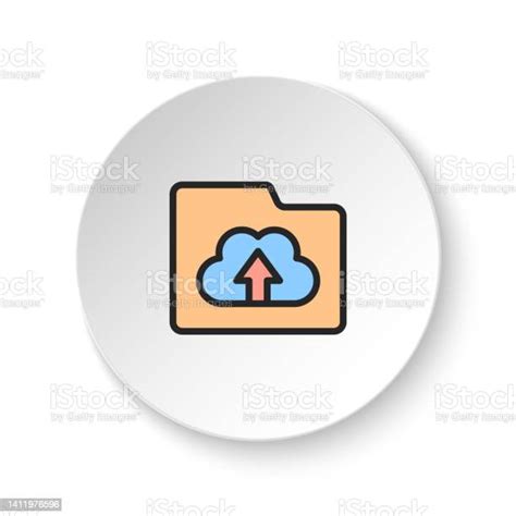 웹 아이콘 클라우드 폴더 저장을위한 라운드 버튼 버튼 배너 라운드 응용 프로그램 설명을위한 배지 인터페이스 개념에 대한 스톡 벡터 아트 및 기타 이미지 Istock