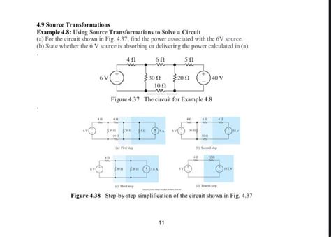Solved 4 9 Source Transformations Example 4 8 Using Source