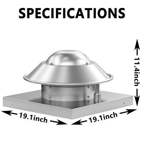 Ficbxra Roof Exhaust Fan Direct Drive Axial Downblast