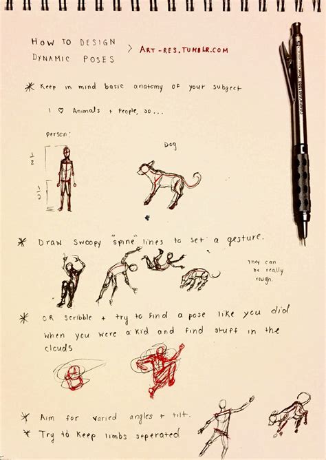 Designing Dynamic Poses Tutorial Will Be Art Resources Tutorials