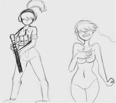 Rule 34 Babbitybab Breasts Embarrassed Embarrassed Nude Female Enf Monochrome Nude Sketch