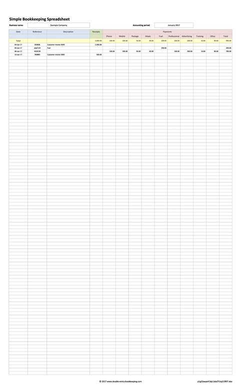 40 Free Bookkeeping Templates Excel Templatearchive