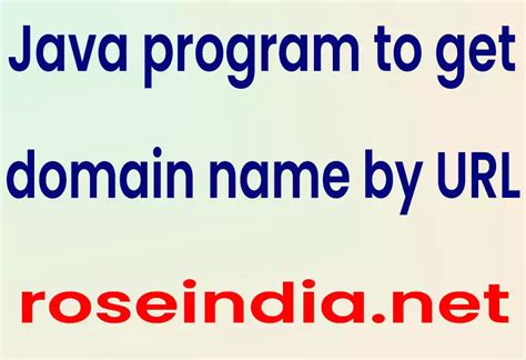 Java Program To Get Domain Name By Url