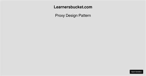 proxy design pattern codesandbox