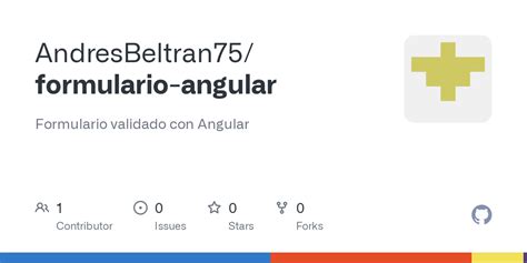 GitHub AndresBeltran Formulario Angular Formulario Validado Con Angular