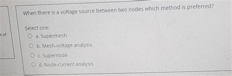 solved when there is a voltage source between two nodes
