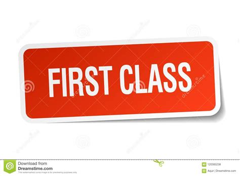 First Class Sticker Stock Vector Illustration Of Sign 120385238