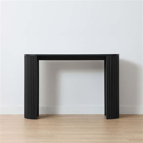 Ribbed Console Table Black Kmart