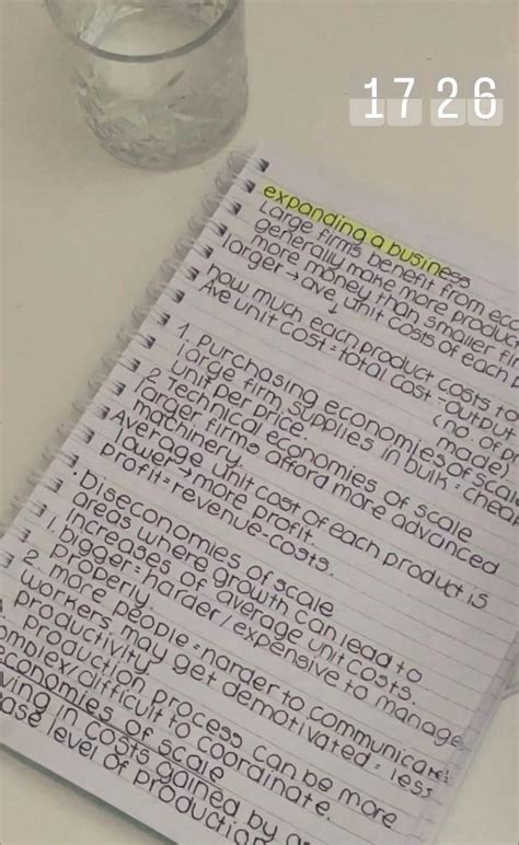 Aesthetic Notes Notes Inspiration Economies Of Scale Notes