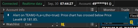 Thinkorswim Watchlist Scanner Alerts Not Working Usethinkscript Community