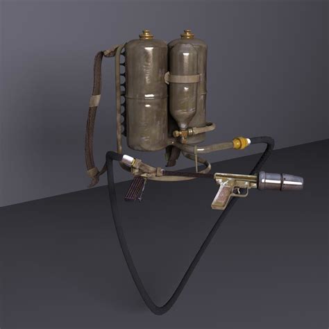 3d M2 Flamethrower 2 Model
