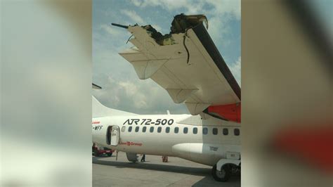 В индонезийском аэропорту два пассажирских самолёта столкнулись крыльями