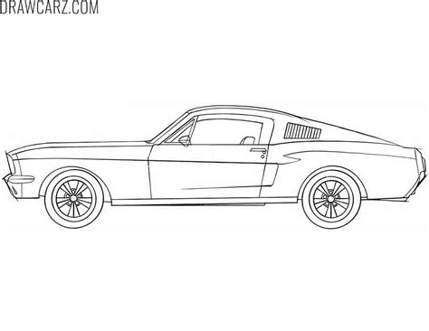 Ford Mustang Coloring Pages Drawcarz