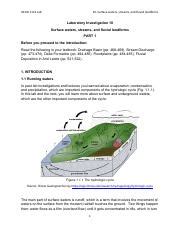 Lab Part Pdf GEOG Lab Surface Waters Streams And Fluvial Landforms Laboratory