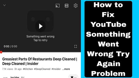 How To Fix Youtube Something Went Wrong Try Again Problem 2024 Youtube