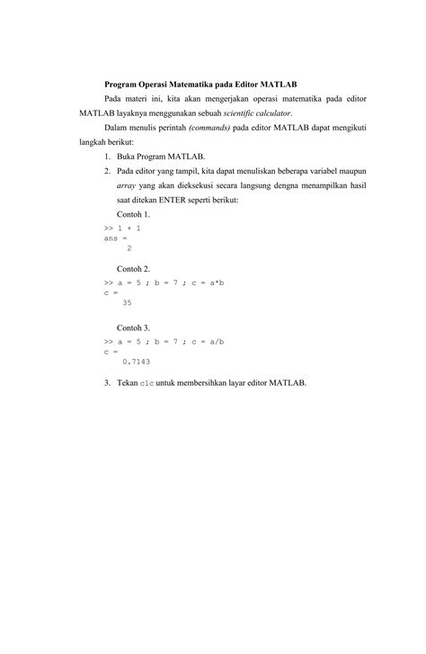Analisa Rangkaian Listrik Menggunakan Matlab Docx