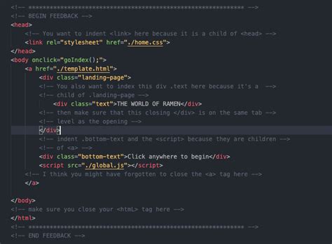 Html Css Training Feedback