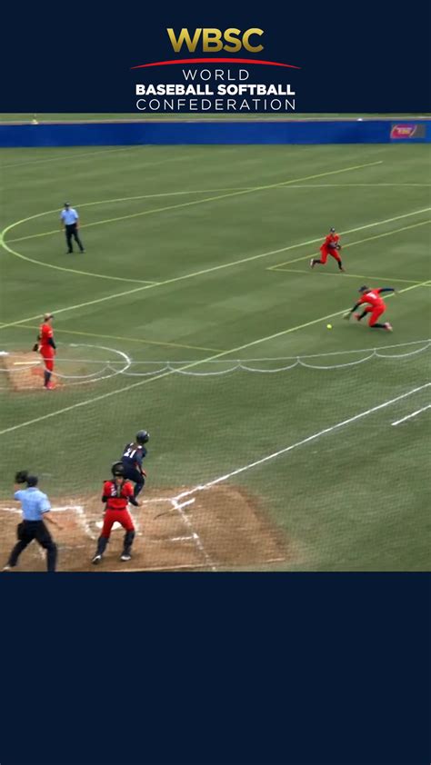 거미손엄청난 반응 속도의 미국 여자 소프트볼 국가대표팀 1루수 Wbsc 세계야구소프트볼연맹 여자소프트볼월드컵 여자소프트